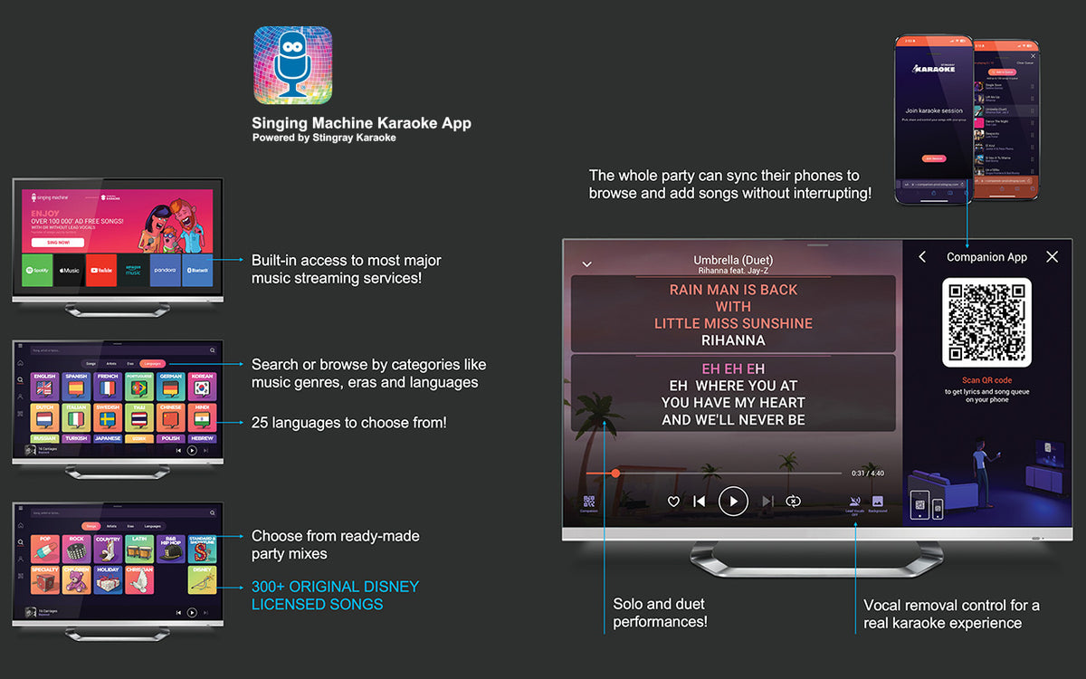 Platinum Plus - Premium Wi-Fi Karaoke Machine with Built-in Music Apps